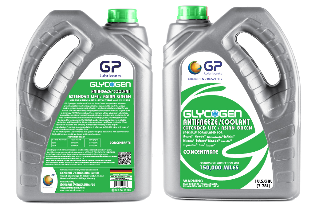GP GLYCOGEN ANTIFREEZE & COOLANTS ASIAN GREEN - GP Lubricants