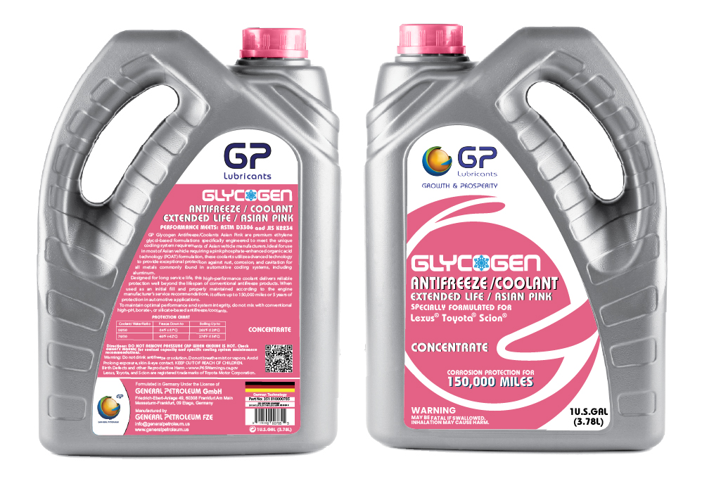 GP GLYCOGEN ANTIFREEZE & COOLANTS ASIAN PINK - GP Lubricants