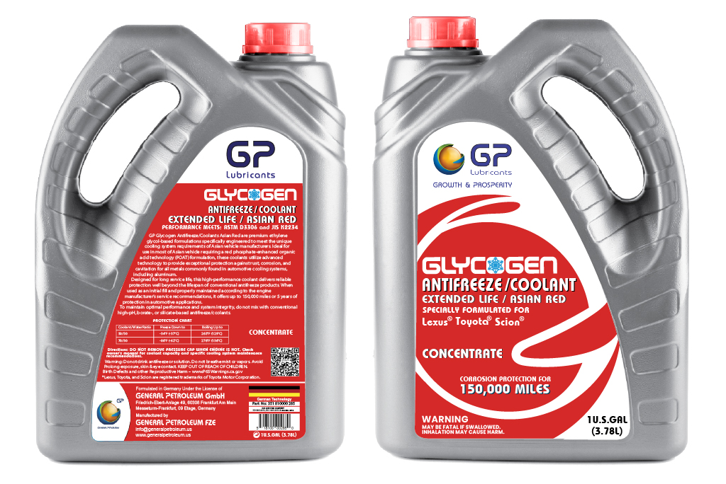 GP GLYCOGEN ANTIFREEZE & COOLANTS ASIAN RED - GP Lubricants